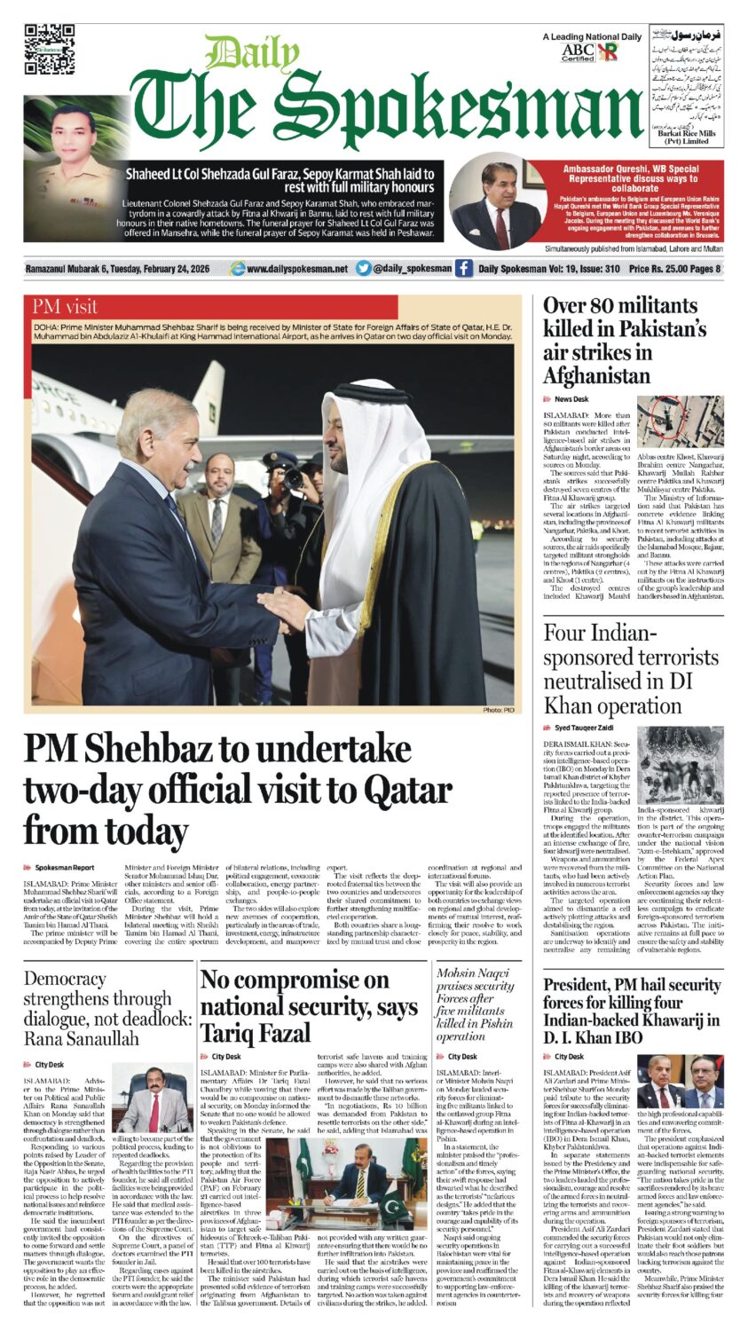 Daily The Spokesman 24 February 2026 - The Daily Spokesman
